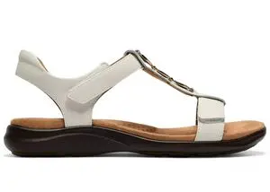 Clarks Kitly Gem Sandal - White Leather