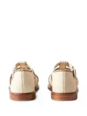 Claudie Pierlot Suede Fisherman Sandals With Contrast Stitching