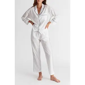 Sleepy Jones Marina Pajama Set - White Poplin