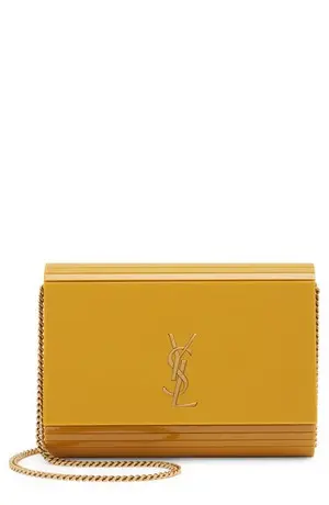 Saint Laurent Saint Laurent Mini Vicky Plexiglas Minaudiere Golden Hour