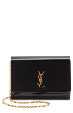 Saint Laurent Mini Vicky Plexiglas Minaudiere - Noir