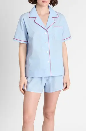 Sleepy Jones Corita Pajama Set - Blue End On End