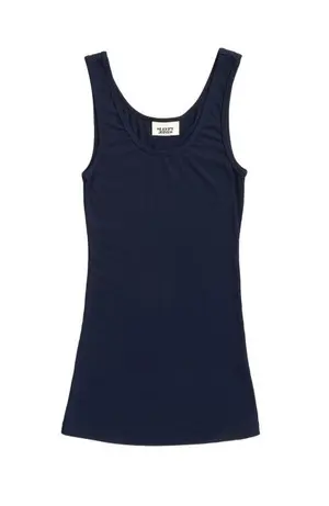 Sleepy Jones Alex Tank Top - Navy Ribbed Jersey