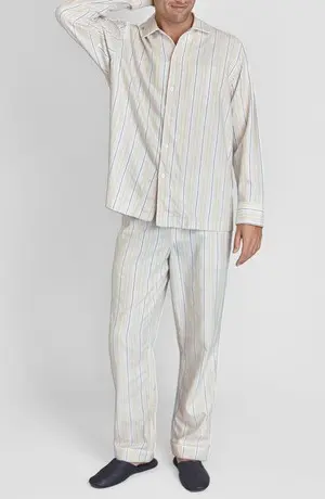 Sleepy Jones Henry Pajama Set - Twill Stripe