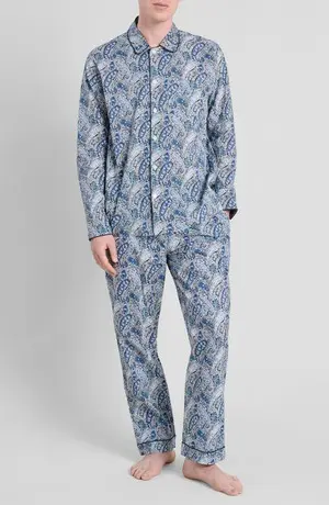 Sleepy Jones Henry Pajama Set In Liberty® Fabric - Blue Liberty Bourton