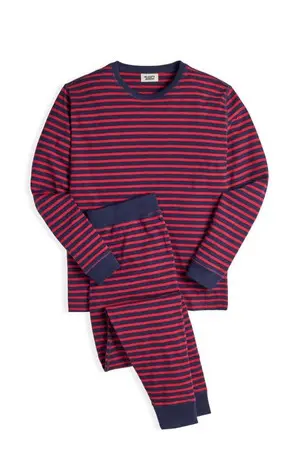 Sleepy Jones Helen Lounge Set - Navy And Red Stripe