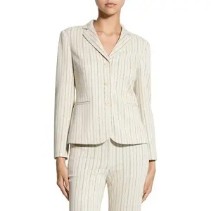 Theory Striped Single-breasted Blazer