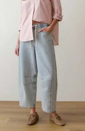 Marine Layer Ella Barrel Leg Drawstring Jeans