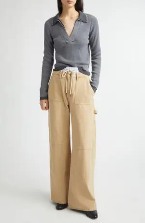 Monse Double Waistband Wide-leg Carpenter Pants