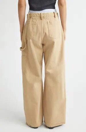 Monse Double Waistband Wide-leg Carpenter Pants