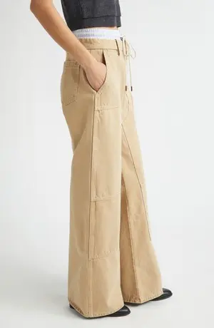 Monse Double Waistband Wide-leg Carpenter Pants
