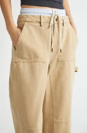 Monse Double Waistband Wide-leg Carpenter Pants