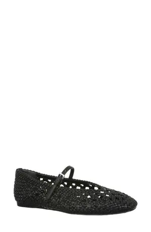 Nordstrom Maren Woven Mary Jane Flat - Black