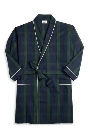 Sleepy Jones Isa Short Robe - Blackwatch