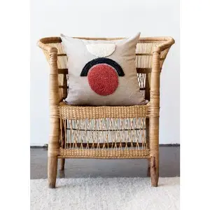 KANJU INTERIORS Afriscandi Sunrise Throw Pillow - Natural