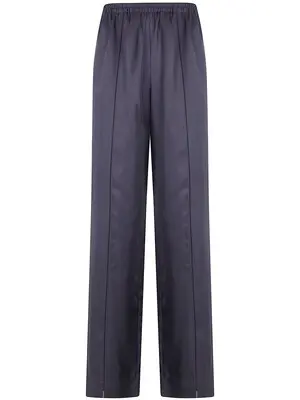 Loulou De Saison Lars Elastic Waistband Silk Pants - Black