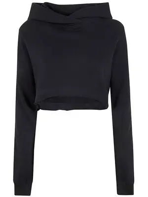 THOM KROM Hooded Cropped Fleece