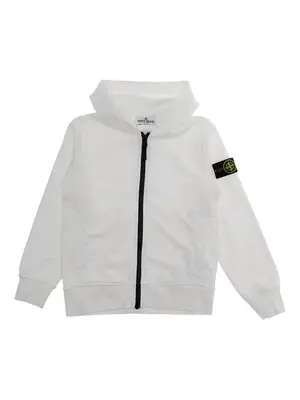 Stone Island Zip Up Cardigan - White