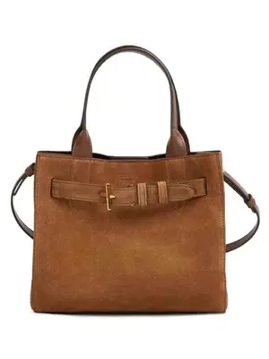 TOM FORD Suede And Calf Leather Small Tote
