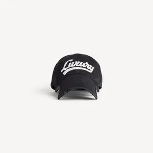 Balenciaga Luxury Script Baseball Cap - Black