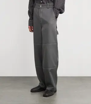 AMI Paris Wool Canvas Workwear Trousers