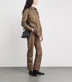 BLAZÉ MILANO Simba Leopard Print High-rise Jeans