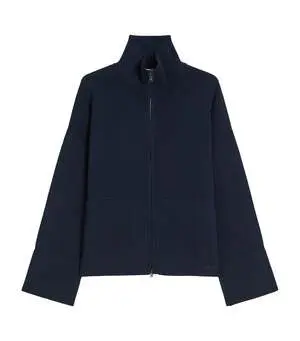 Max Mara High-neck Zip-up Cardigan - Blue