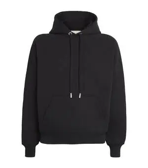 AMI Paris De Coeur Cotton Hoodie - Black