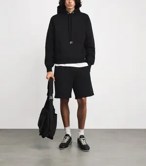 AMI Paris De Coeur Cotton Hoodie - Black
