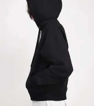 AMI Paris De Coeur Cotton Hoodie - Black
