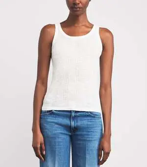 MOTHER Cotton Runner Up Tank Top - Blue