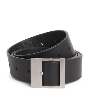 Rick Owens Leather Stooges Belt - Black