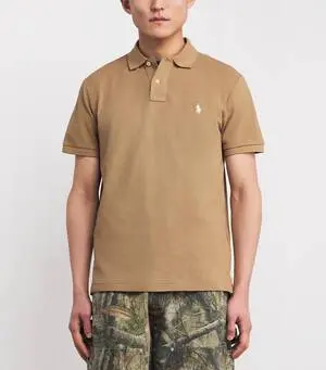 Polo Ralph Lauren Cotton Mesh Custom-fit Polo Shirt - Beige