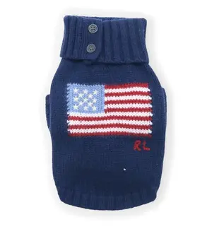 Ralph Lauren Wool-cashmere Flag Dog Sweater - Navy