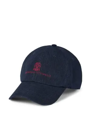 Brunello Cucinelli Logo Baseball Cap - Blue