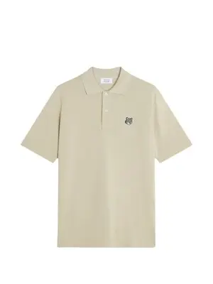 Maison Kitsuné Fox Head Cotton Polo Shirt - Beige