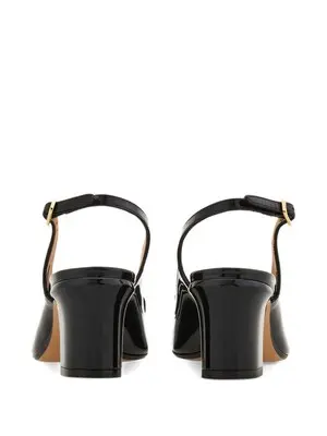 FERRAGAMO Leather Slingback Pumps - Black