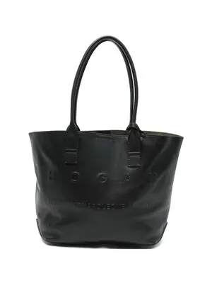 Hogan Leather Tote Bag - Black