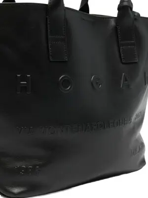Hogan Leather Tote Bag - Black