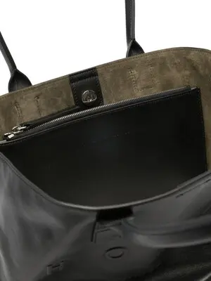 Hogan Leather Tote Bag - Black