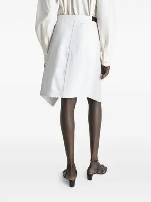 LEMAIRE Asymmetric Cotton Skirt - White