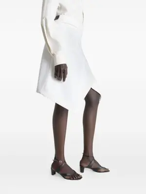 LEMAIRE Asymmetric Cotton Skirt - White