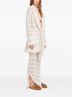 Alanui Lagoon Romance Cotton Cardigan - White