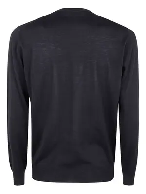 FILIPPO DE LAURENTIIS Merino Wool Crew Neck Sweater - Black