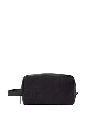 Fendi Small Beauty Case With Ff Motif - Black