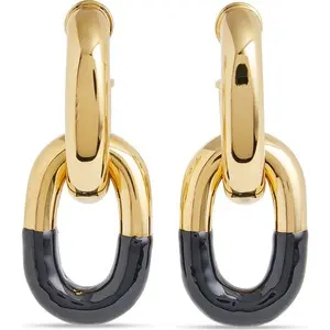 Rabanne Xl Double Link Two-tone Earrings