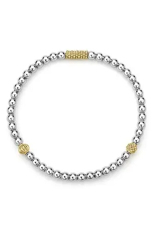 Lagos Caviar Icon Stretch Bracelet - Silver
