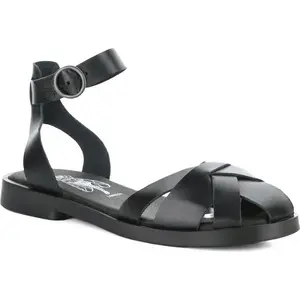 Fly London Alli Ankle Strap Fisherman Sandal - Black