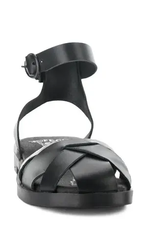 Fly London Alli Ankle Strap Fisherman Sandal - Black
