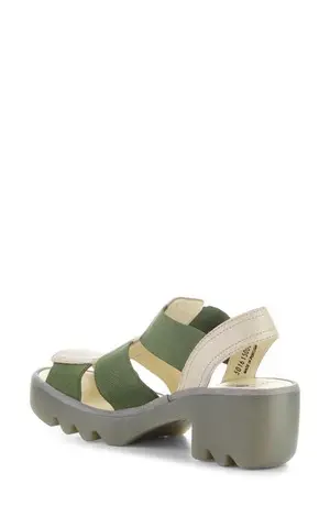 Fly London Teev Platform Sandal - Taupe/khaki